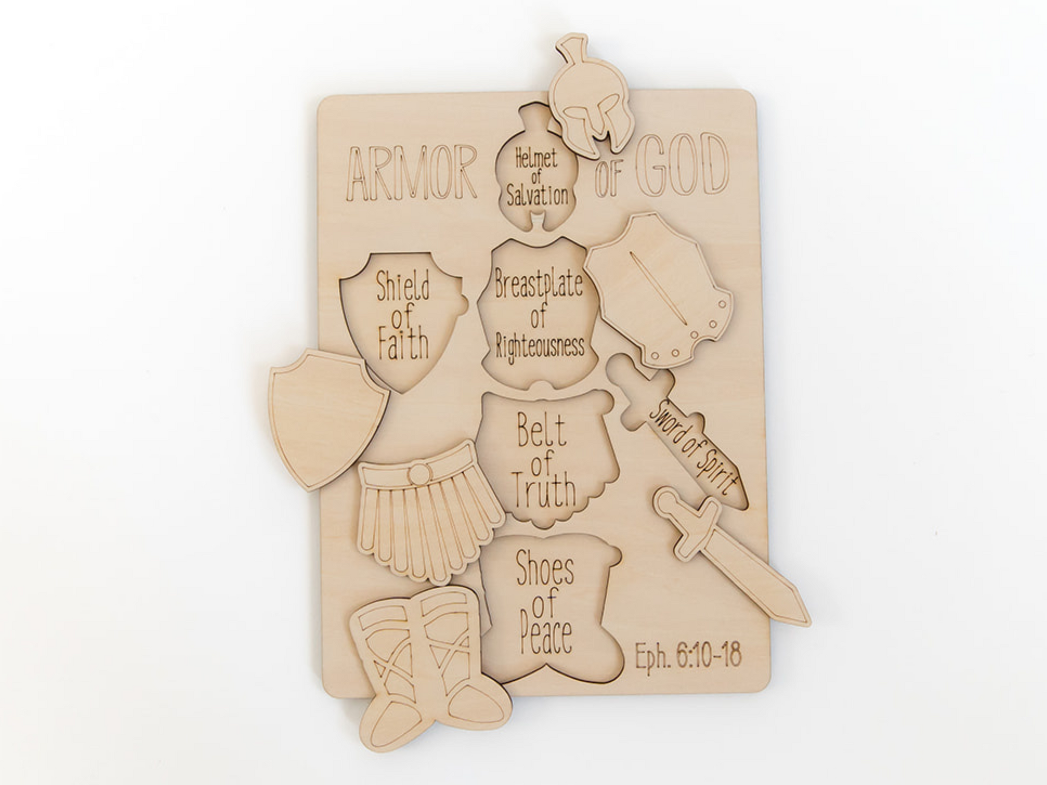 Armor of God Wooden Educational Puzzle for Kids – The Sun Is Up Boutique
